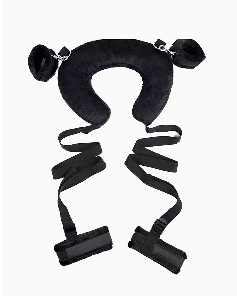Pillow Talk Adjustable Wrist to Ankle Restraints With Neck Pillow